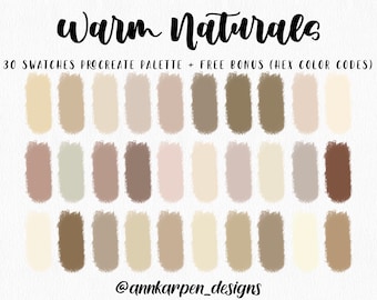 Procreate Color Palette Brown Bear Instant Download Digital File Color ...