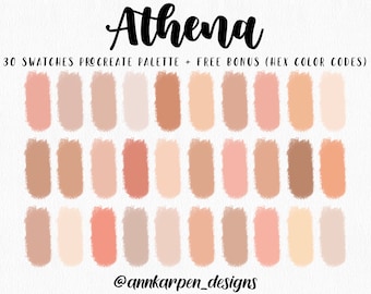 Clementines Procreate Palette 30 HEX Color Codes Instant - Etsy
