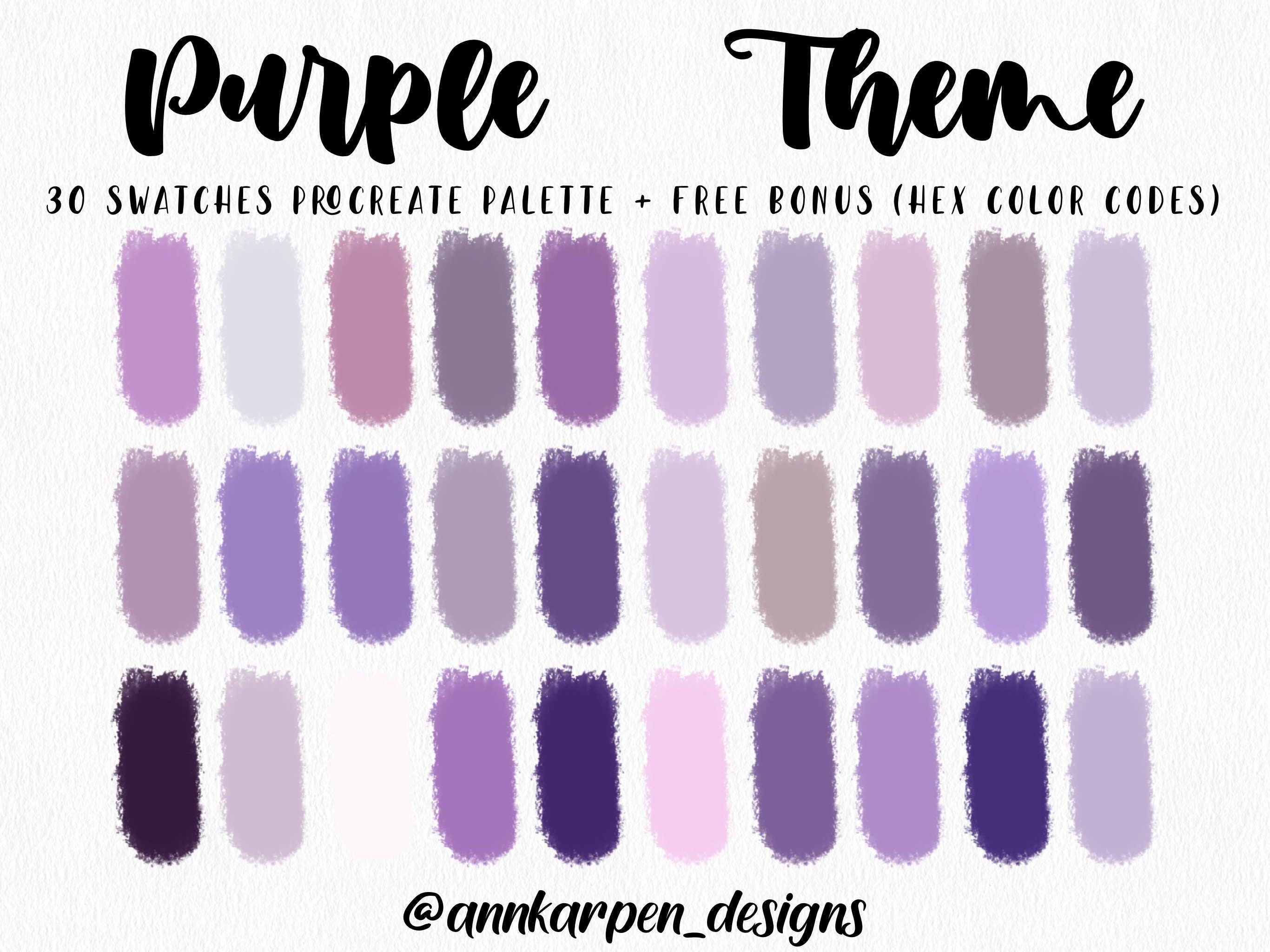 Light Purple Color Swatches
