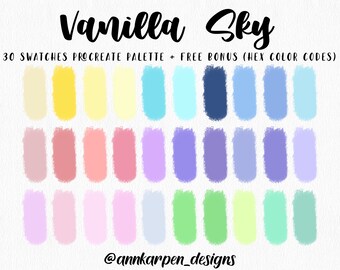 Sweet Lips Procreate Palette 30 HEX Color Codes Instant - Etsy