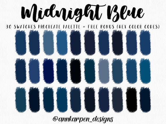 Indigo Blue Color Chart