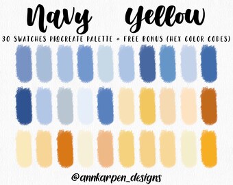 Navy Blue Color Swatches - Etsy