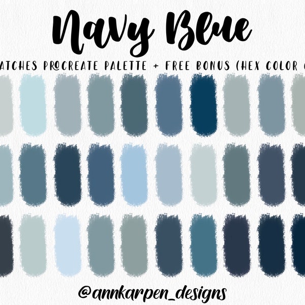 Navy Color Palette - Etsy