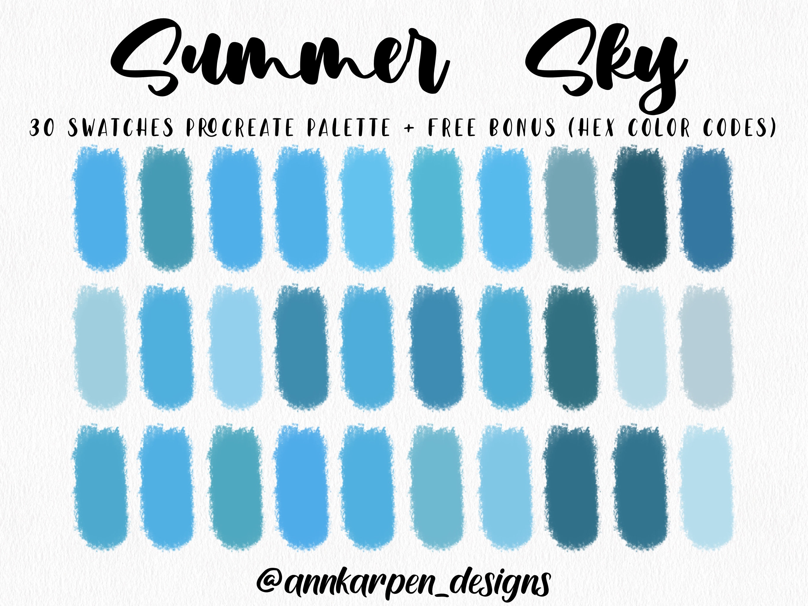 Sky Blue Color Chart