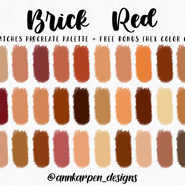 Red Brick Color Palette - Etsy