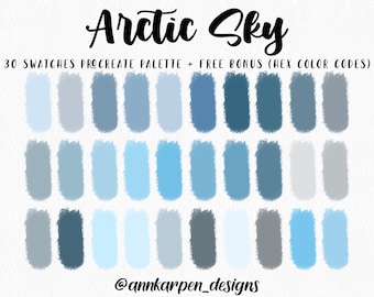 January Procreate Palette 30 HEX Color Codes Instant Digital - Etsy