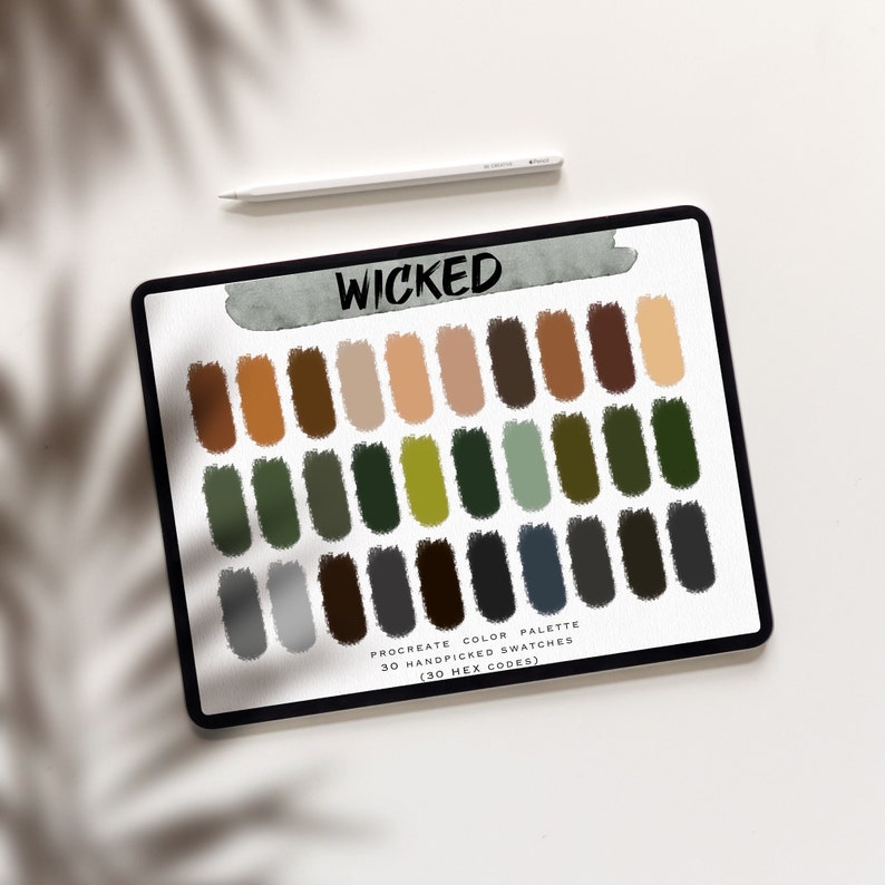 Wicked Procreate Palette 30 HEX Codes Handpicked Colors - Etsy Wicked Procreate Palette 30 HEX Codes Handpicked Colors - Etsy
