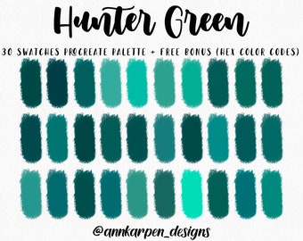 Hunter Green Color Palette - Etsy