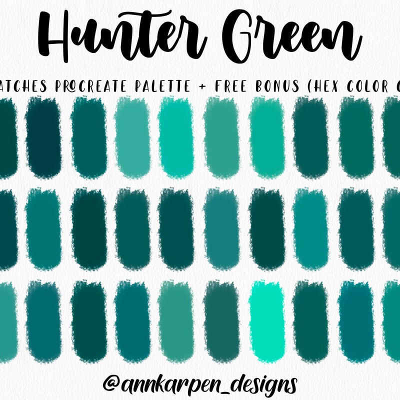 Hunter Green Color Palette - Etsy