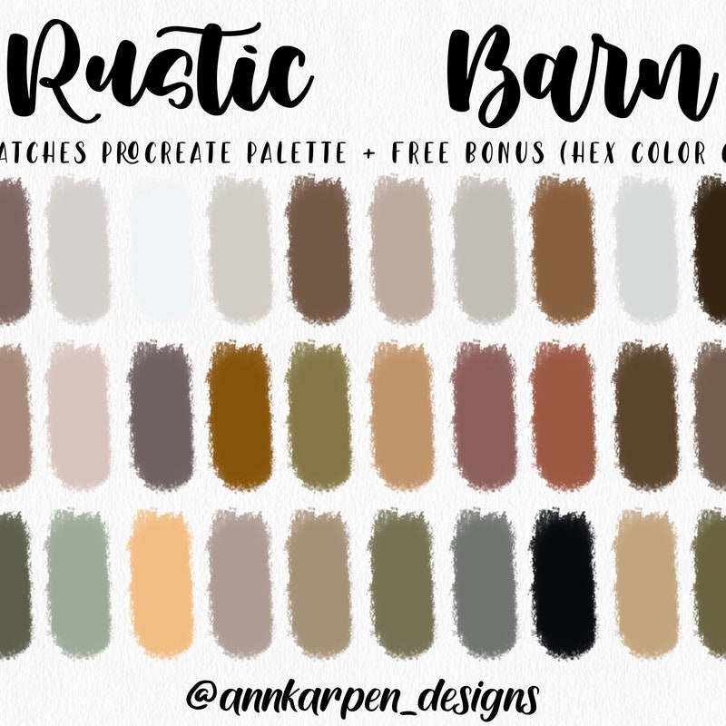 Rustic Color Palette - Etsy