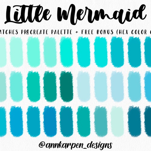 Baby Neptune Procreate Palette 30 HEX Color Codes Instant - Etsy Baby Neptune Procreate Palette 30 HEX Color Codes Instant - Etsy