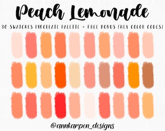 Anime Illustration Procreate Palette 30 HEX Color Codes - Etsy