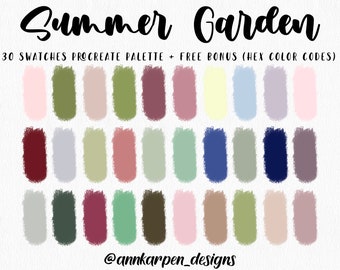 Procreate Color Palette Garden Shed Instant Download Digital File Color ...
