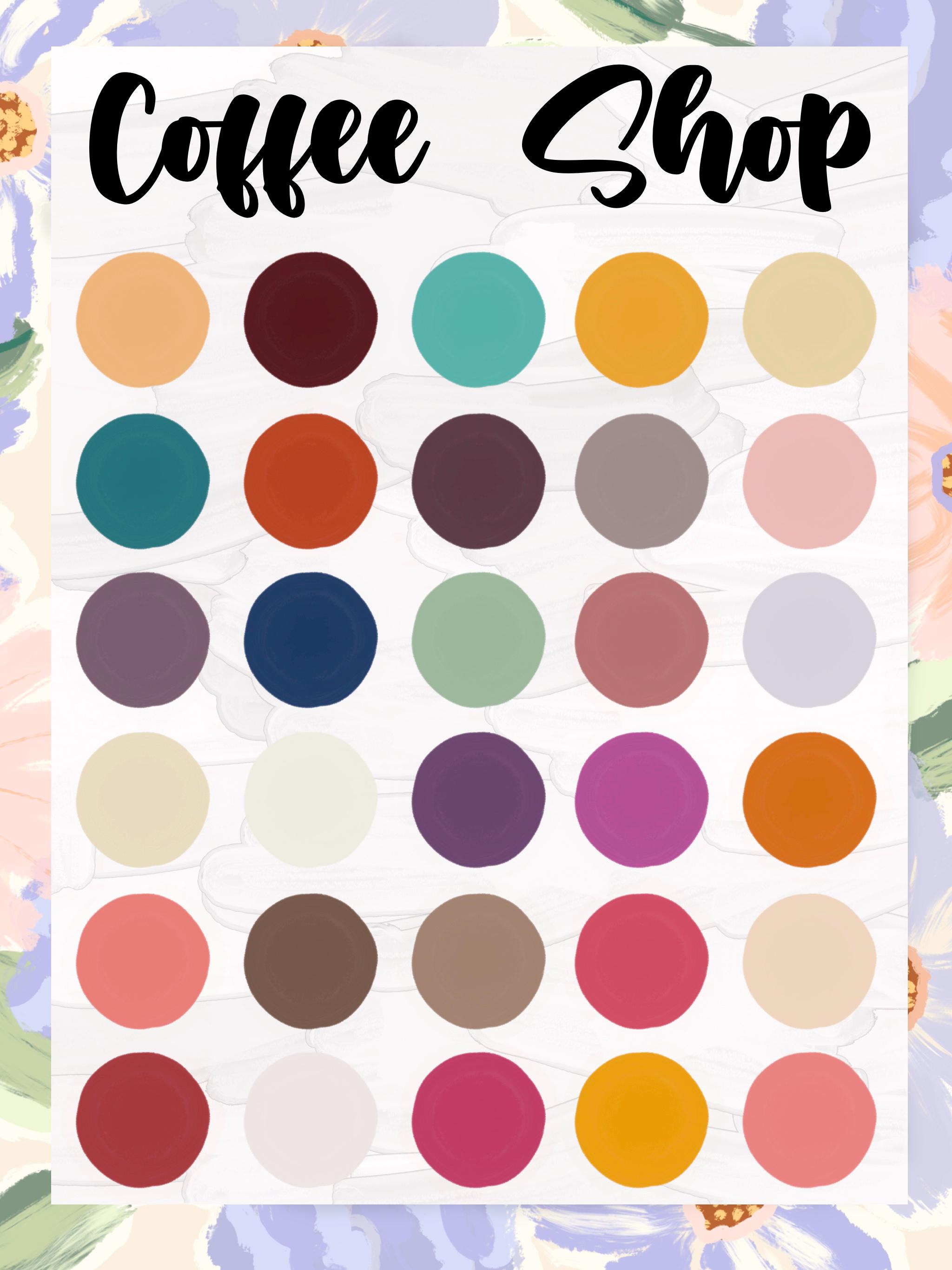Coffee Shop - Procreate Palette, 30 HEX Codes, Instant Digital Download ...