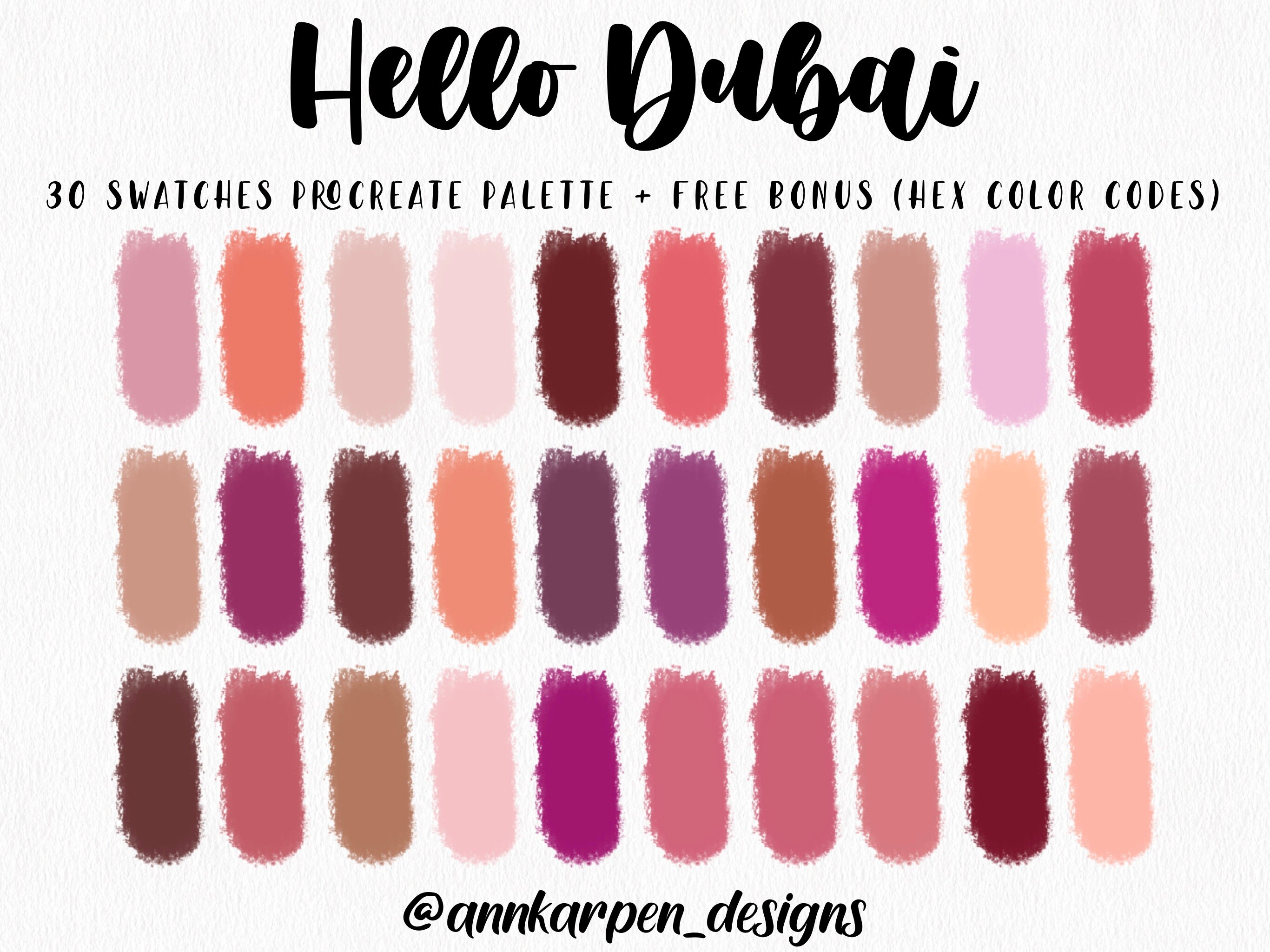 Deep Burgundy Procreate Palette, 30 HEX Color Codes, Instant Digital ... Deep Burgundy Procreate Palette, 30 HEX Color Codes, Instant Digital ...