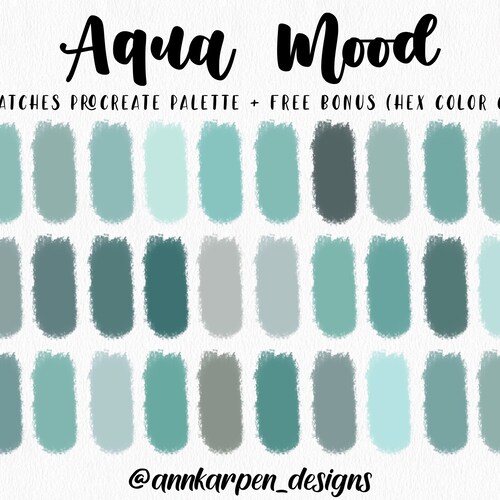 Baby Neptune Procreate Palette 30 HEX Color Codes Instant - Etsy