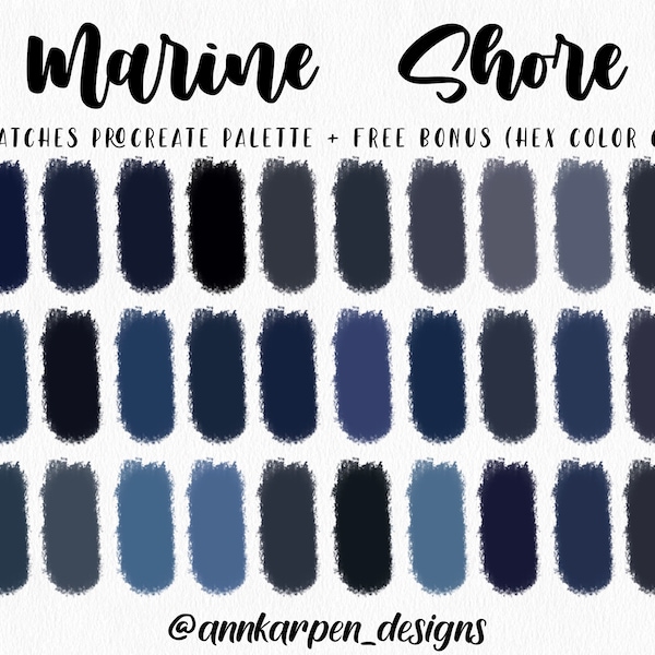 Navy Blue Color Swatches - Etsy