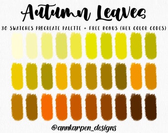 Fall Leaves Color Palette - Etsy