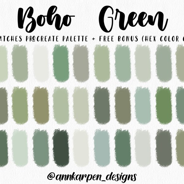Boho Color Palette - Etsy