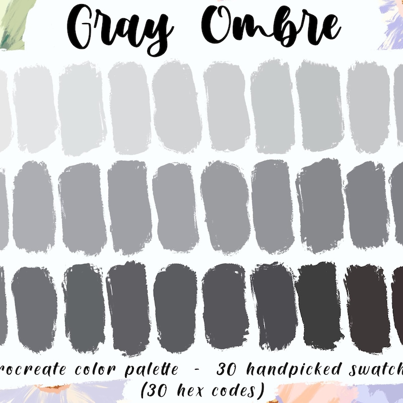 Gray Procreate Palette - Etsy