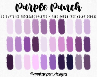 Skyline Procreate Palette 30 HEX Color Codes Instant Digital - Etsy