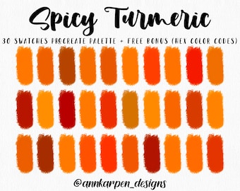 Spicy Color Palette - Etsy