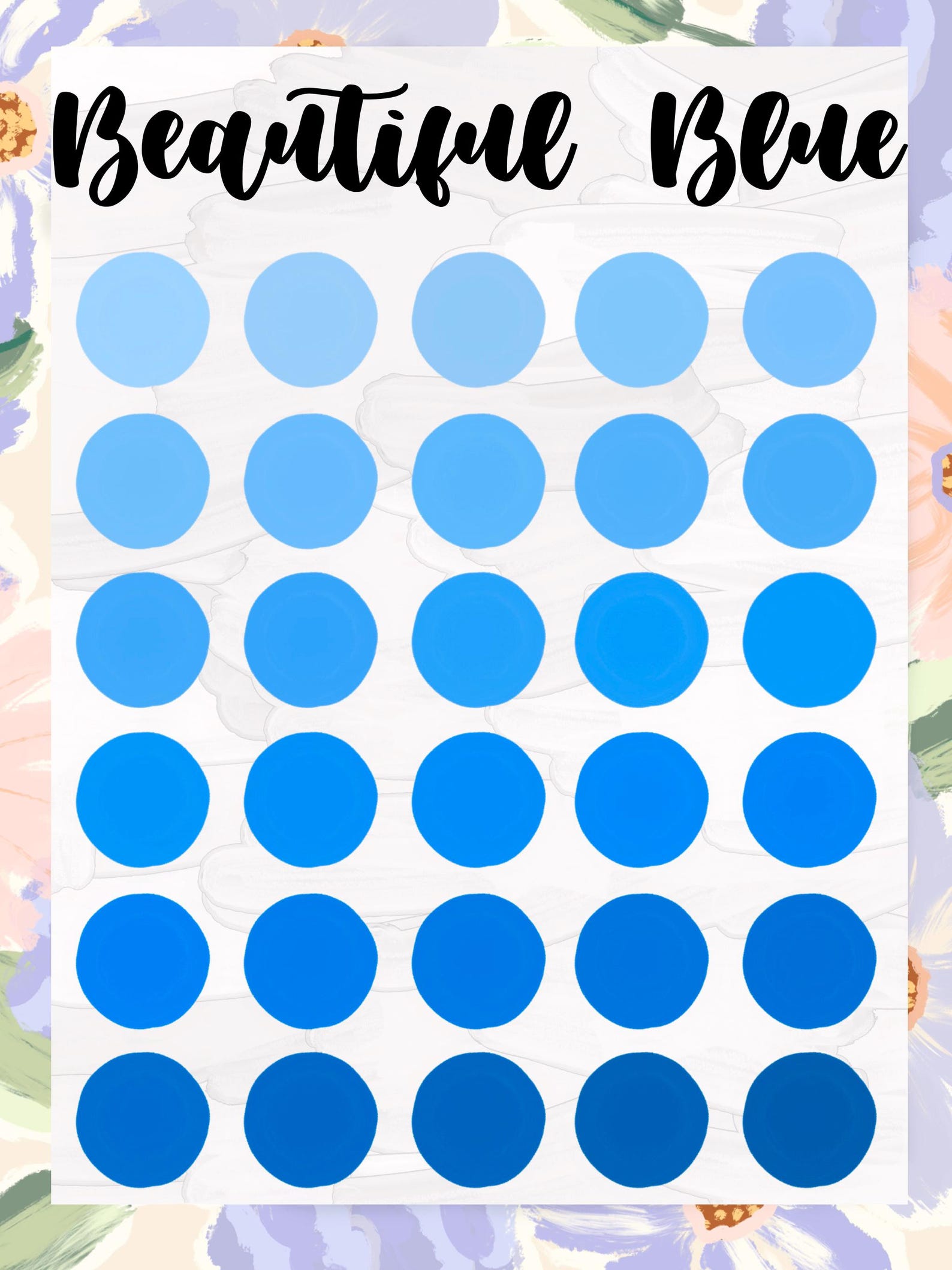 Beautiful Blue - Procreate Palette, 30 HEX Codes, Good Notes, Digital ...