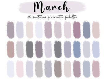 March Color Palette - Etsy