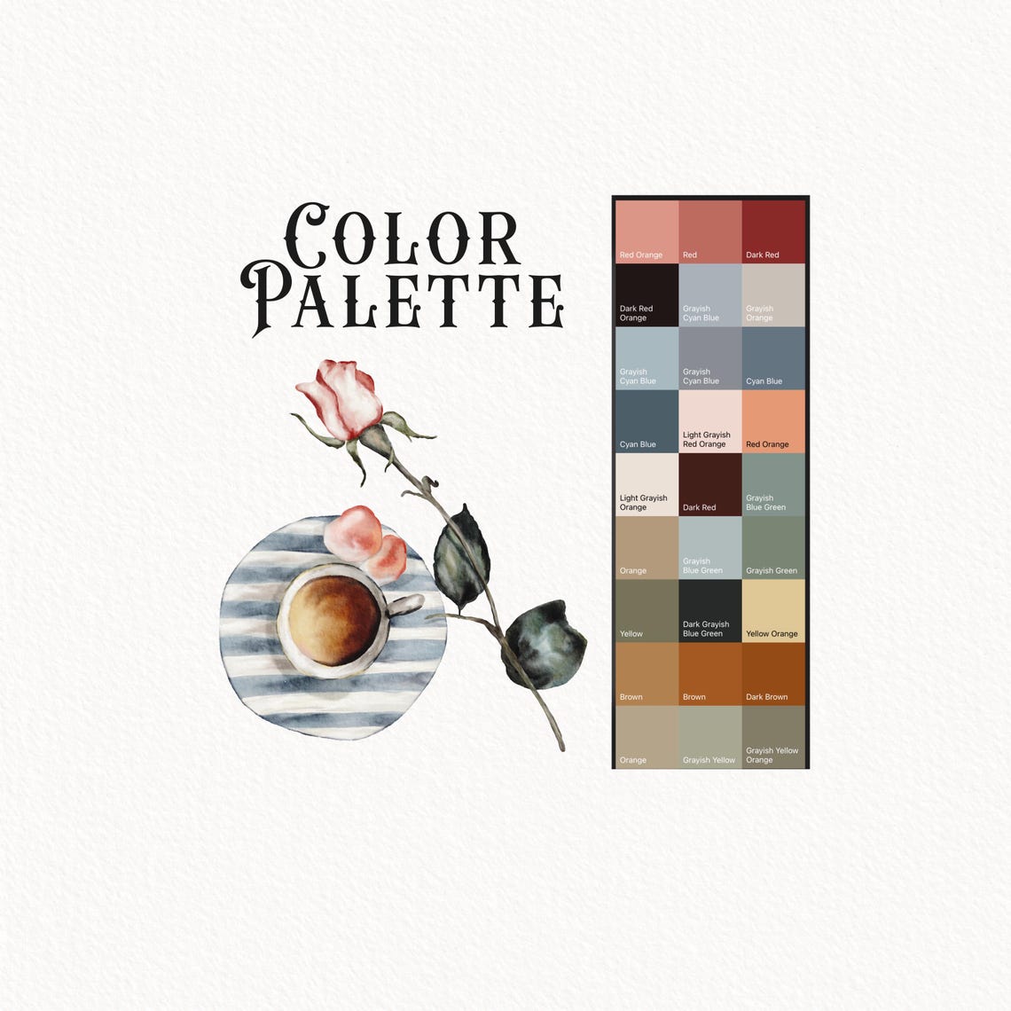 Warm Caramel Procreate Palette, 30 HEX Color Codes, Instant Digital ...