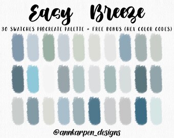 Cold Color Swatches - Etsy