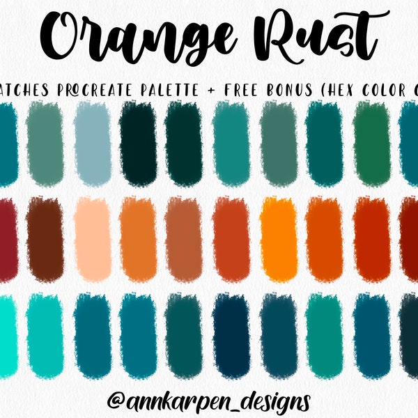 Rust Color Palette - Etsy