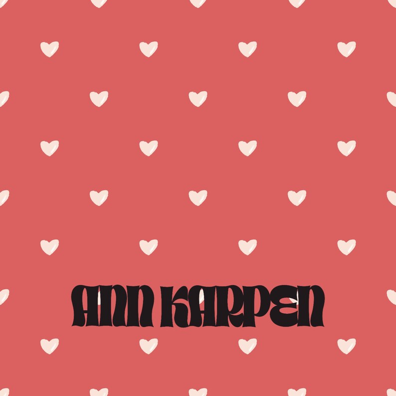 LOVE POEM - Seamless Digital Paper Pattern, Pink Red Hearts Romantic ...