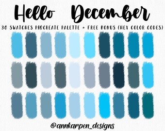 December Color Palette - Etsy
