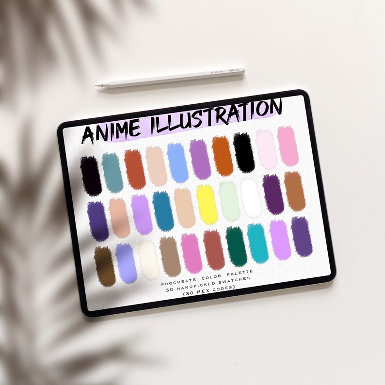 Anime Illustration Procreate Palette 30 HEX Handpicked Colors - Etsy