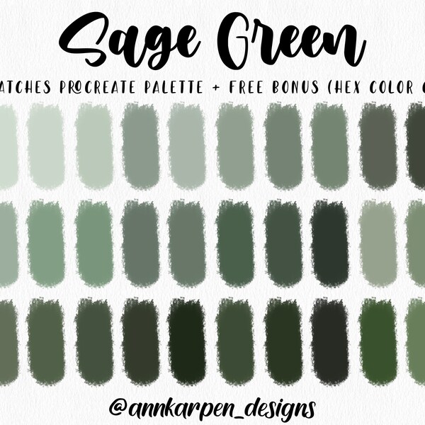 Sage Green Color Palette - Etsy