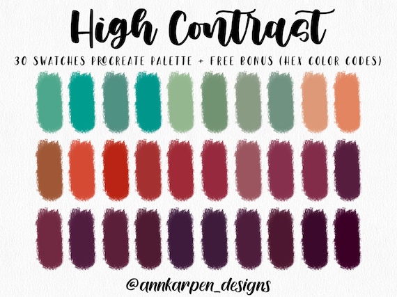 High Contrast Color Combinations