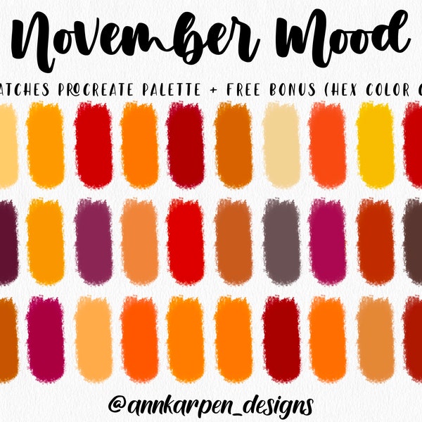 Turkish Blue Procreate Palette, 30 HEX Color Codes, Instant Digital ...