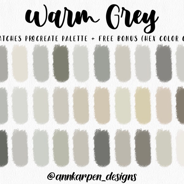 Warm Gray Color Palette - Etsy
