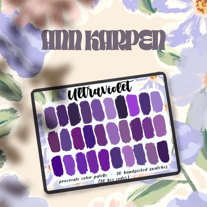 Ultraviolet - Procreate Palette, 30 HEX Codes, Good Notes, Purple ...