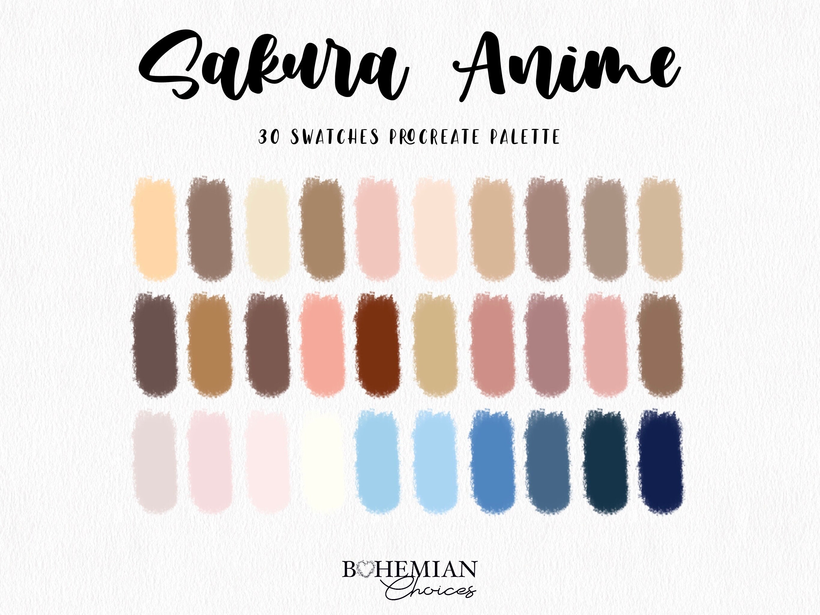 Sakura Anime Procreate Palette 30 HEX Colors Palette Instant - Etsy Canada