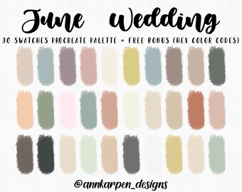 June Color Palette - Etsy