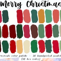 Procreate Color Palette | Color Swatches | Deck the Halls | Christmas ...