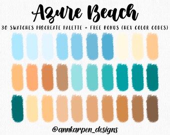 January Procreate Palette 30 HEX Color Codes Instant Digital - Etsy