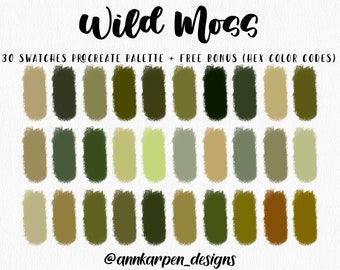 Moss Green Color Palette - Etsy