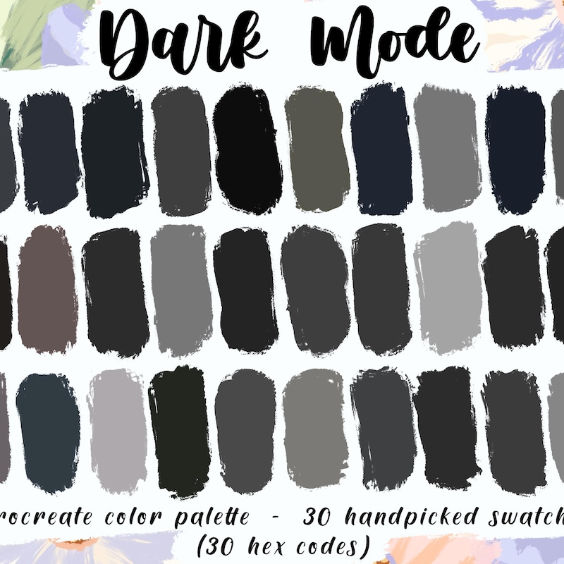 Gray Procreate Palette - Etsy