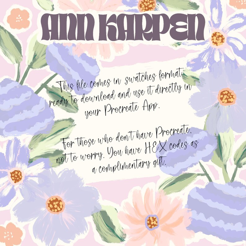 Rosemary Procreate Palette, 30 HEX Color Codes, Instant Digital ...