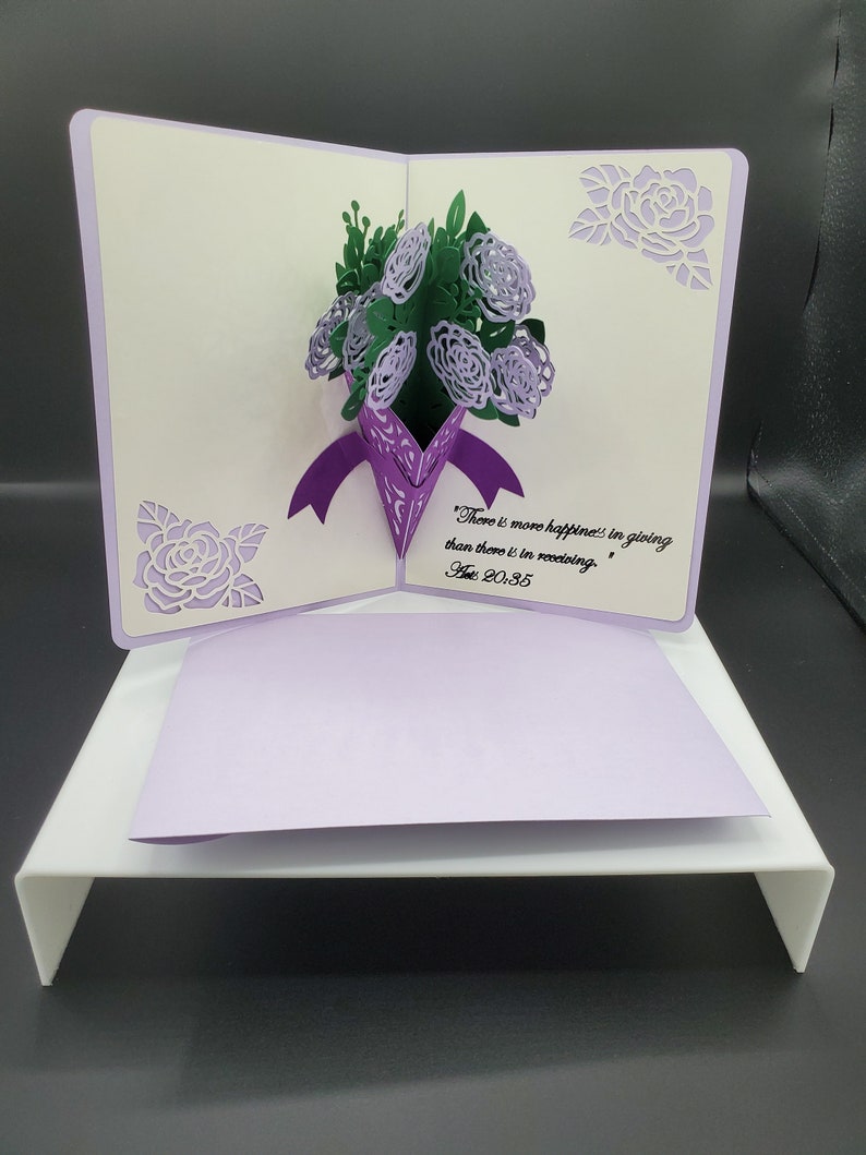 Flower Bouquet Pop up Card - Etsy