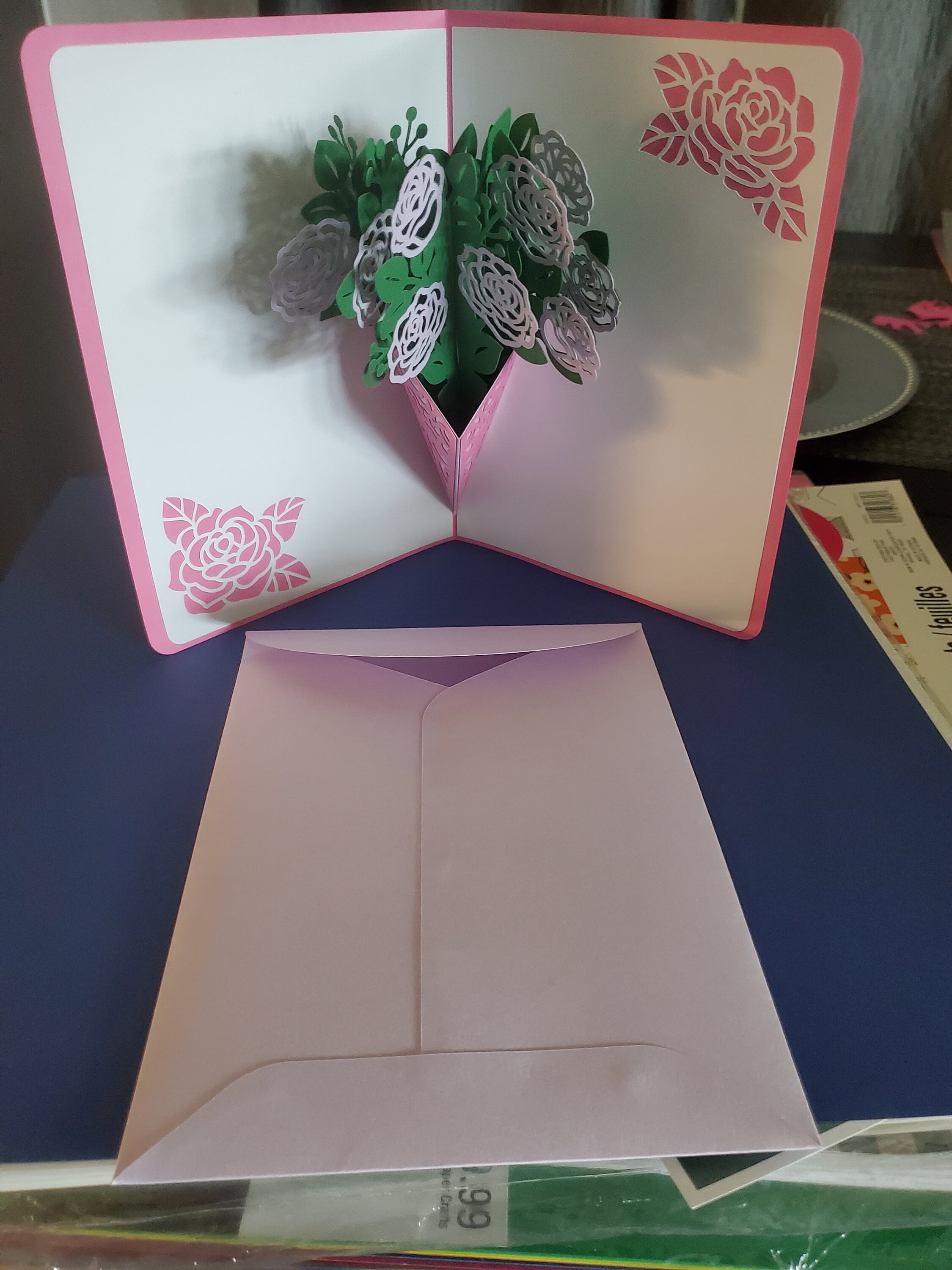 Flower Bouquet Pop up Card - Etsy