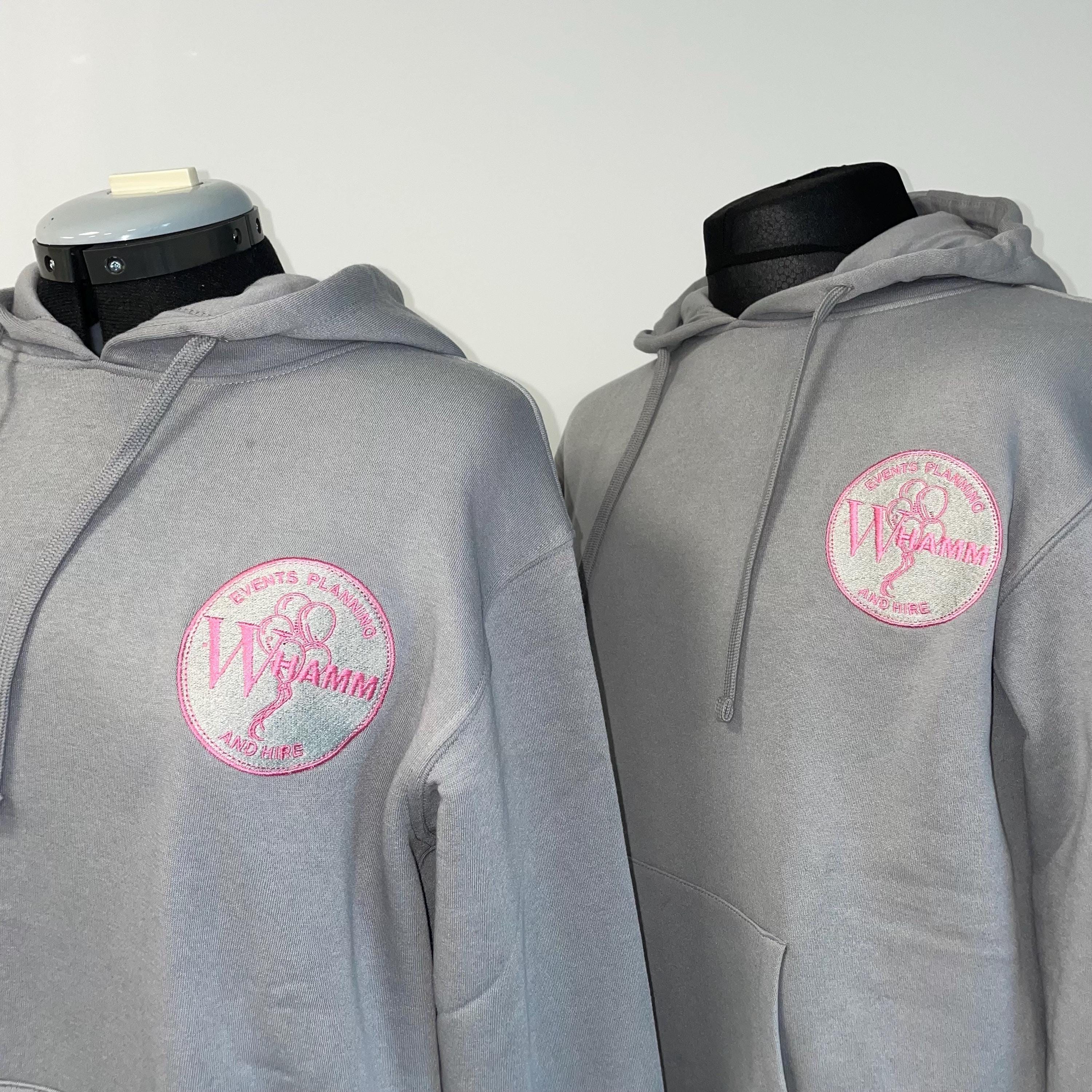 Custom Embroidered Hoodie - Front & Back - Etsy