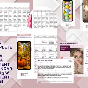 Social Media Monthly Content Planner 2024 Marketing Planner for Content ...